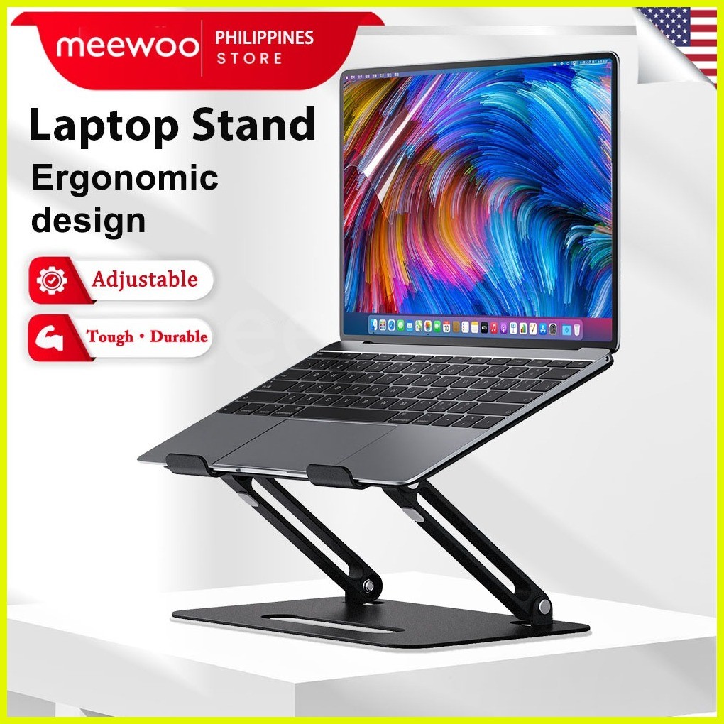 Meewoo Laptop Stand Adjustable Laptop Riser Alloy Laptop Holder Laptop ...