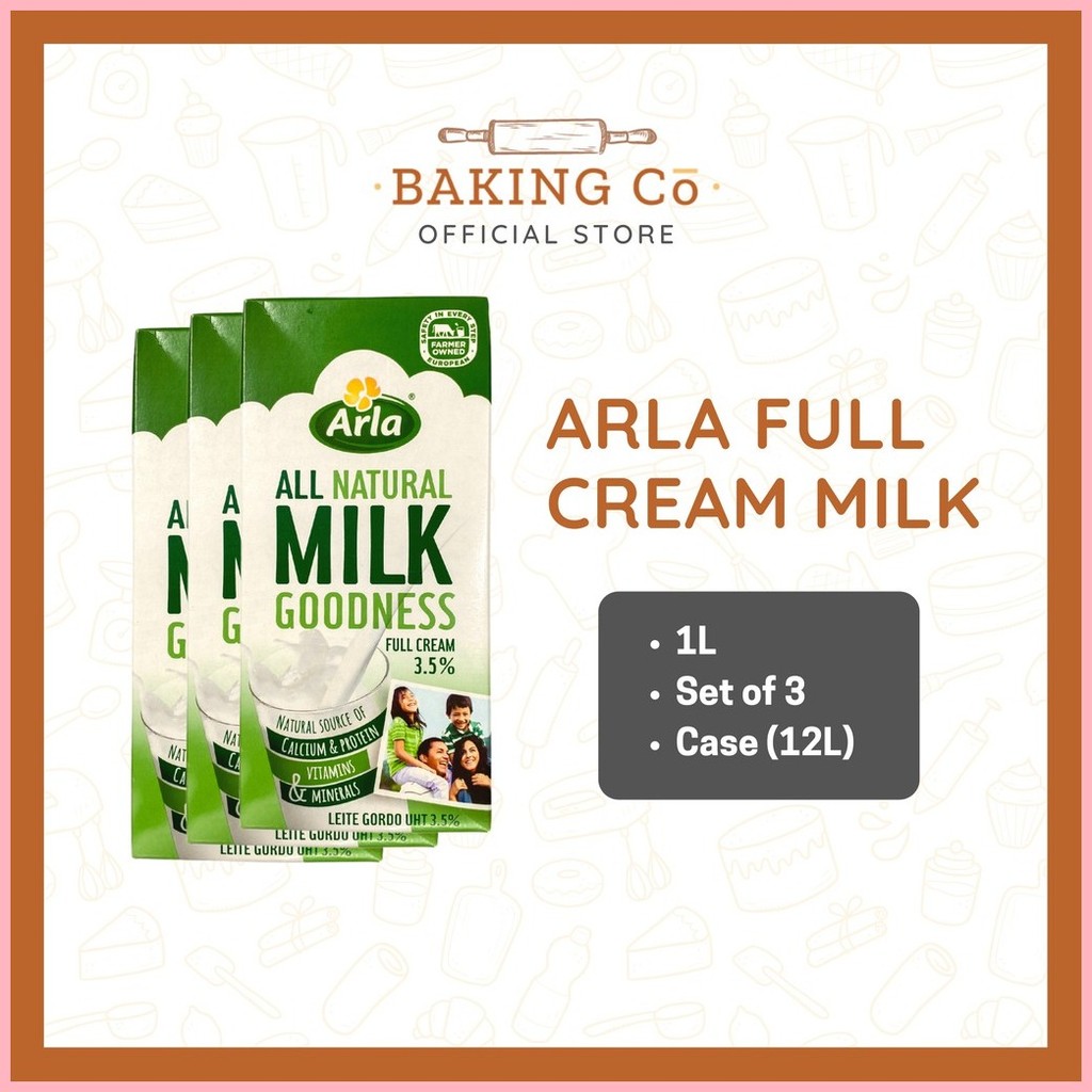 Arla Full Cream Milk - 1L/Twin pack/Bundle (set of 3) | Shopee Philippines