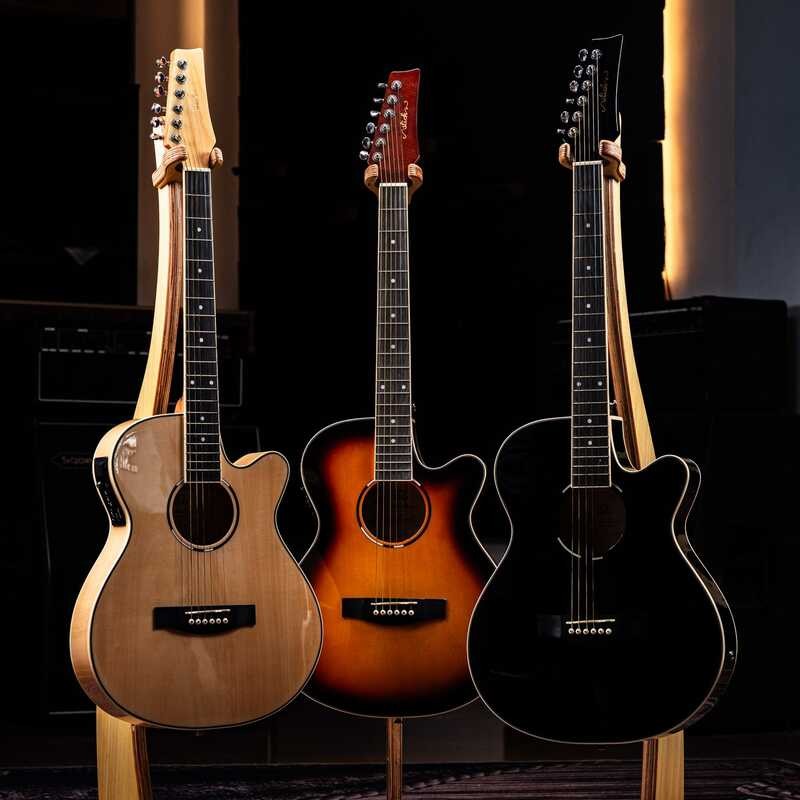40' Sparrow Inches Acoustic Guitar With Built In 4 Way Equalizer Slim ...