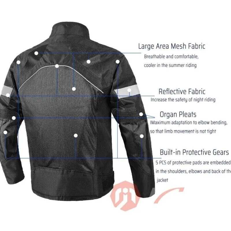 Vemar ☥ Waterproof Motorcycle Men's Biker Breathable Mesh Motocross ...