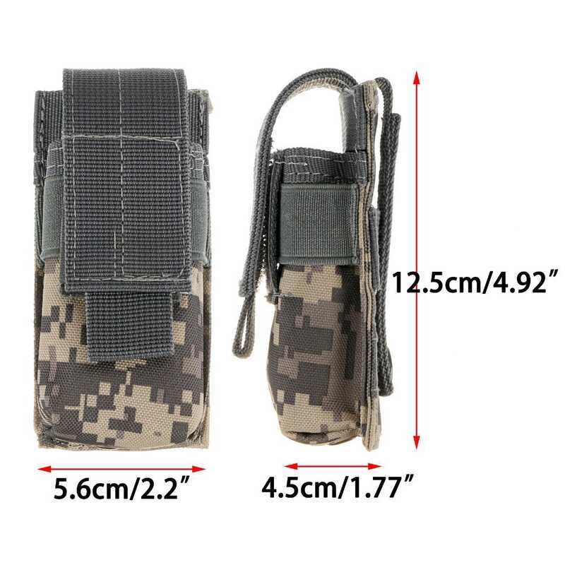 New Tactical Molle M5 Flashlight Single Pistol Magazine Pouch Torch ...