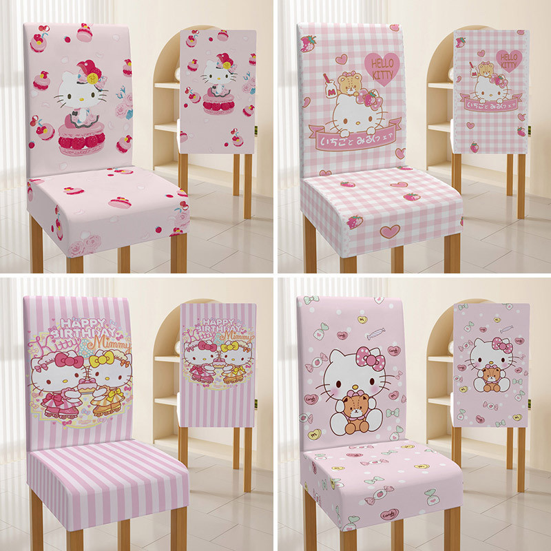 Sanrio Hello Kitty Chair Cover Cartoon Cinnamoroll Kuromi Printed ...