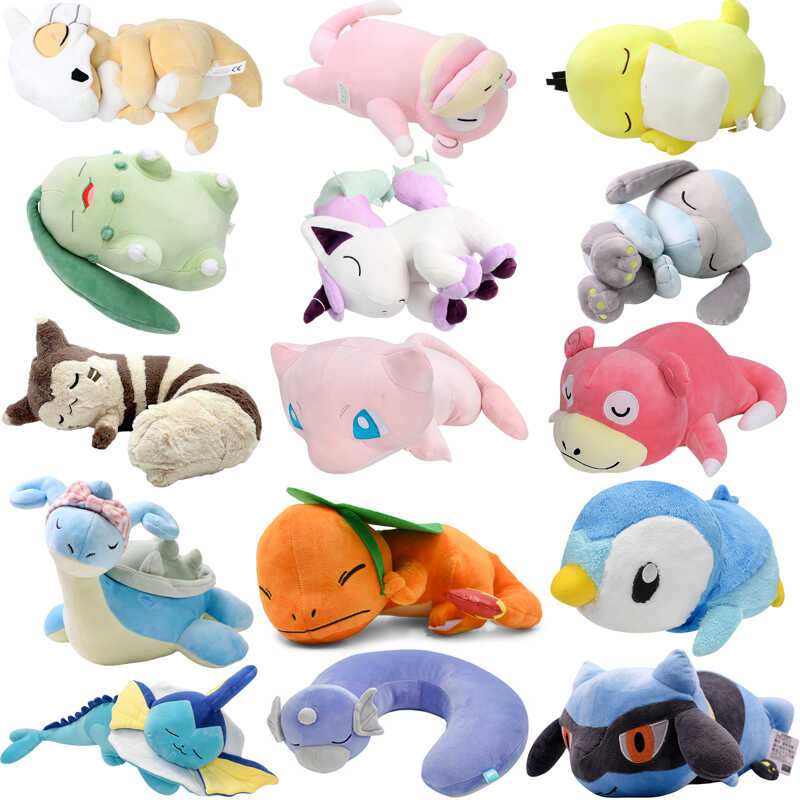 Sleep Kawaii Cubone Slowpoke Rita Psyduck Lucario Piplup Plush Pilows ...