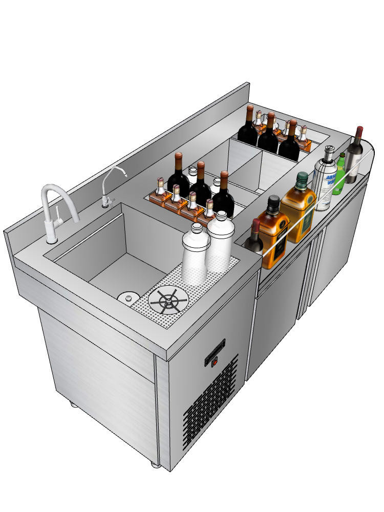 Contact us to Order Bar Mixing Table Cocktail Operation Table Stainless ...