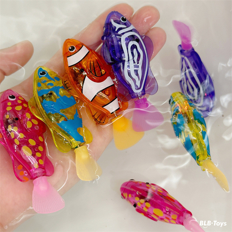 Luminous electric swimming fish, water toys, electronic pet fish, baby ...