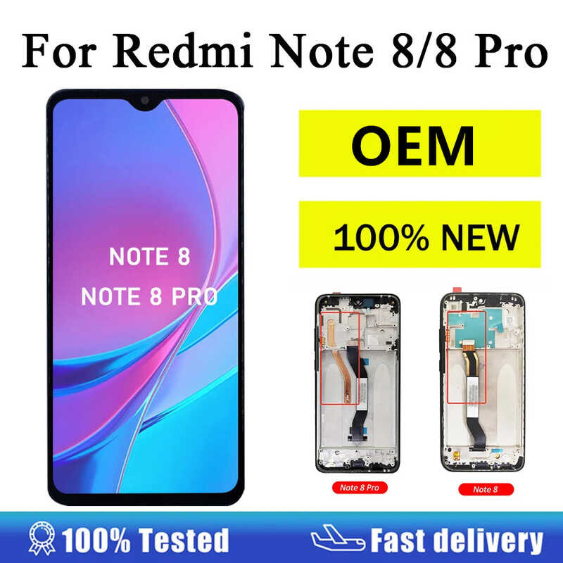 OEM Xiaomi Pro Display With Frame For Redmi Note 8 Screen Digitizer LCD ...