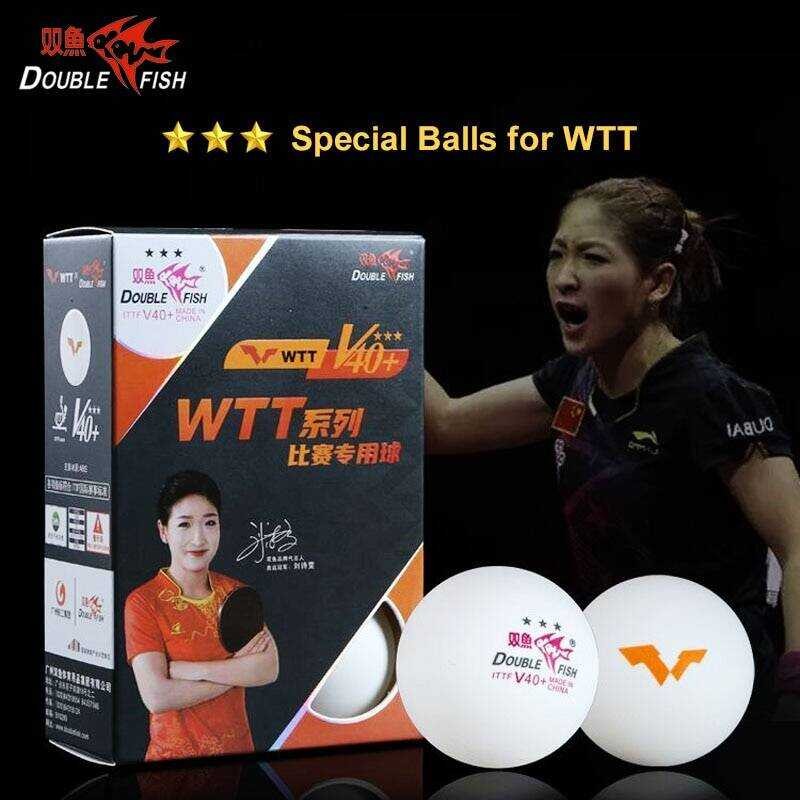 Double Fish 3 Star Table Tennis V40+ Special Ping Pong WTT ABS New Material Seamed Balls For Com ...