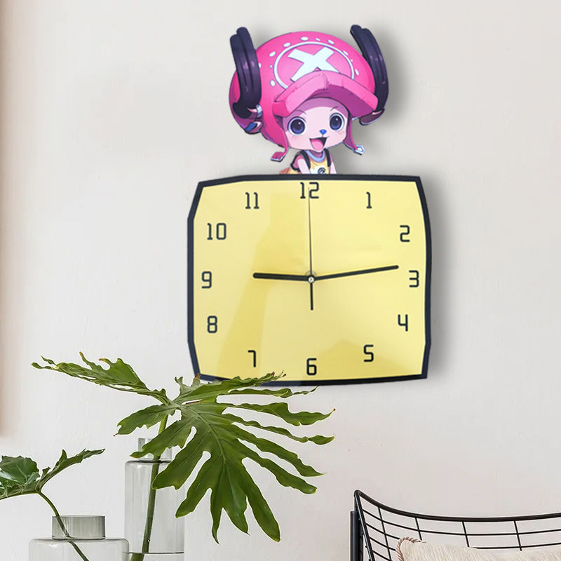 One Piece Clock Bedside Cute Chopper Bedroom Cartoon Wall Clock 2024 ...
