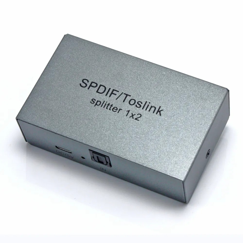1x2 SPDIF Toslink Optical Digital Audio Splitter 1 in 2 out Toslink ...