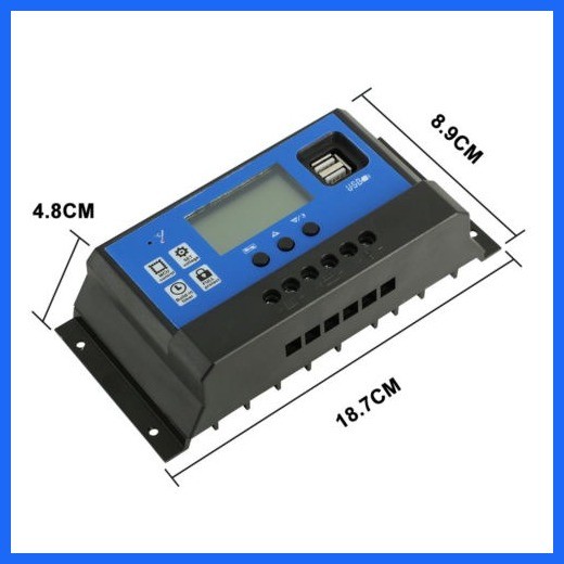 ☃ ♧ Y&H 20A PWM Solar Charge Controller 12V/24V Battery Regulator Solar Panel Controller LCD ...
