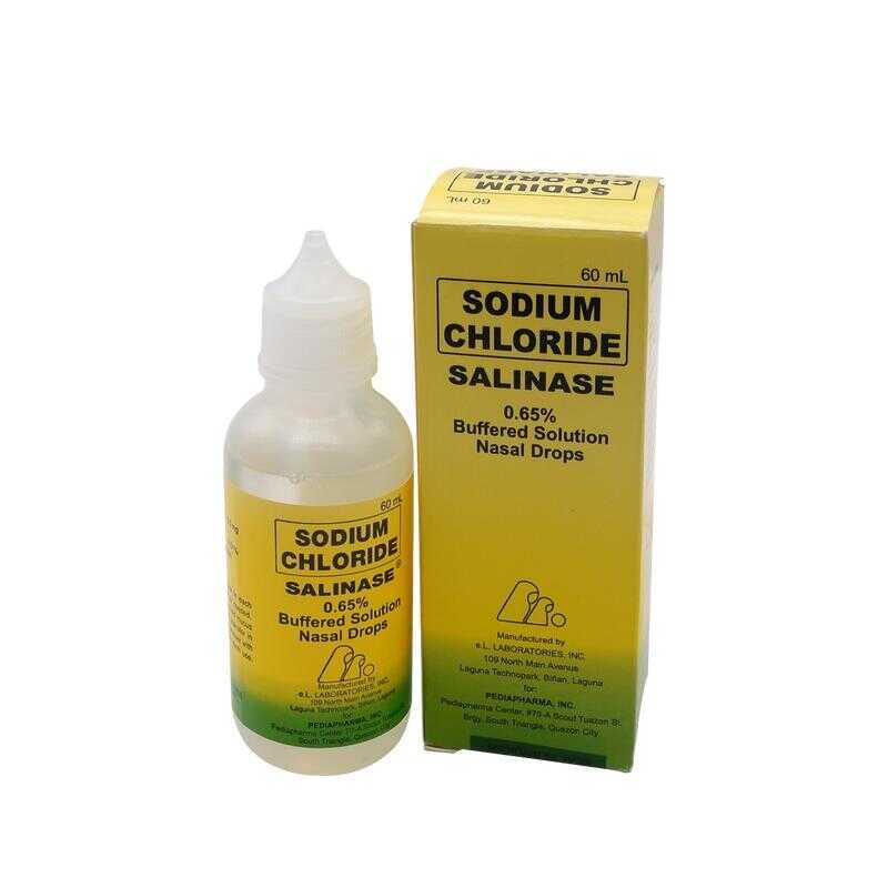 Salinase Nacl 65% Nasal Drops 60Ml | Shopee Philippines