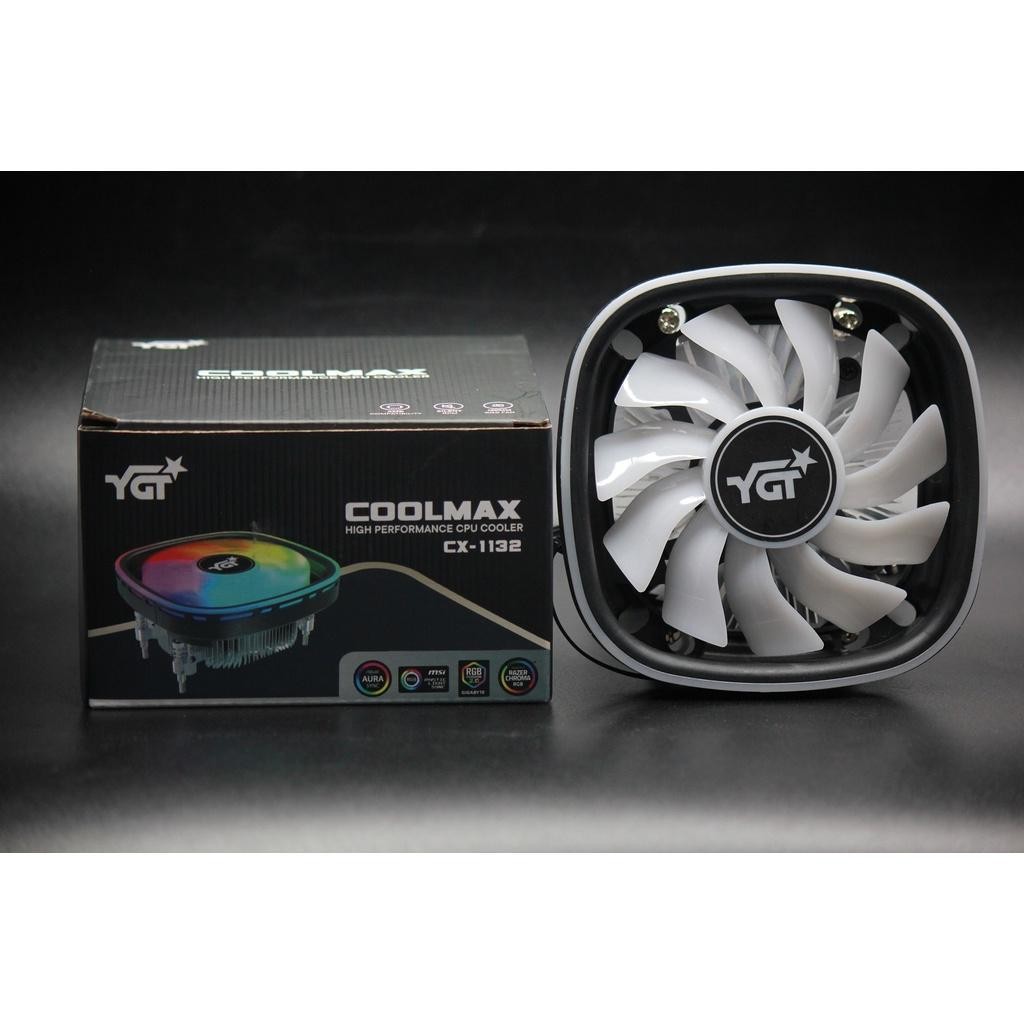YGT COOLMAX CX-1132 CPU COOLER, 3-PIN 1900RPM 900W 12V AURA SYNC RGB, BEST FOR AMD MOTHERBOARD O ...