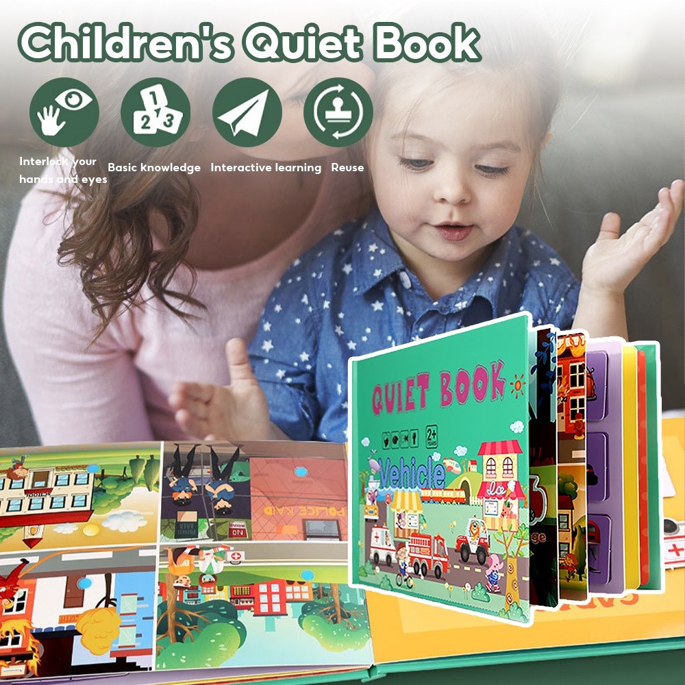 My First Quiet book busy book for Children Preschool learning Education ...