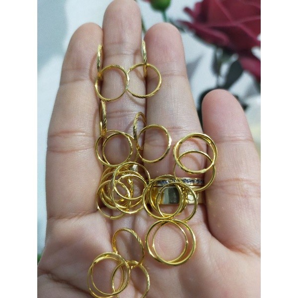 COD 18K 10MM LOOP WITH CUTTING | Shopee Philippines