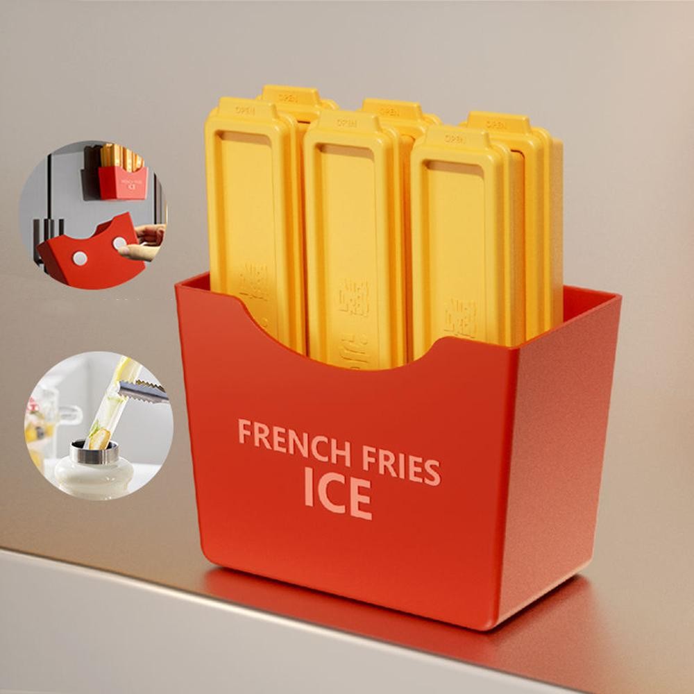 【LOYO】Creative Simulated French Fries Long Frozen Ice Cube Mold Home ...