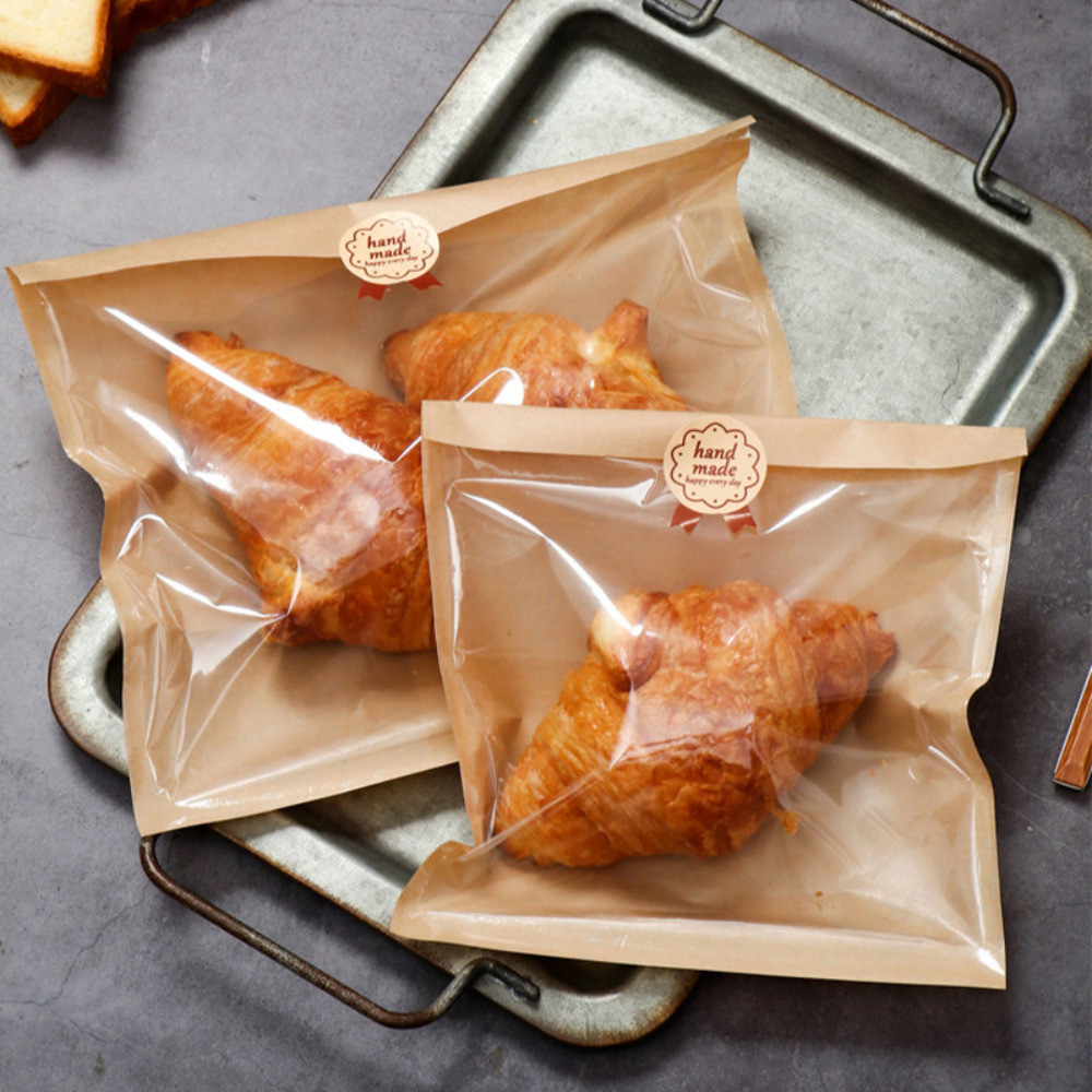 100Pcs Sandwich Wrapper Bag Sandwich Plastic Packing Loaf Bread ...