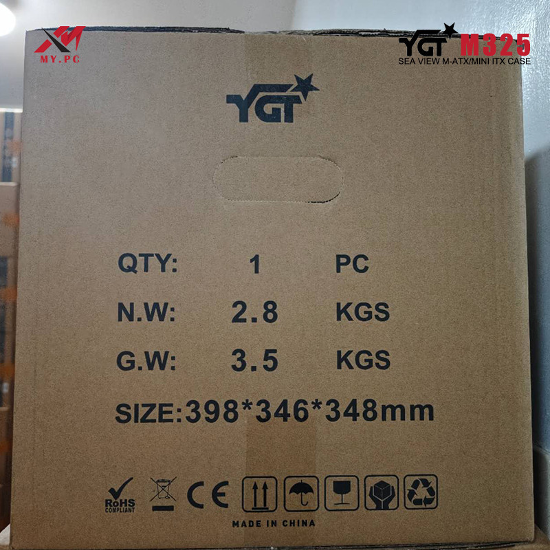 YGT M325 Gaming PC Case Sea View Room Panoramic Tempered Glass M-ATX ...