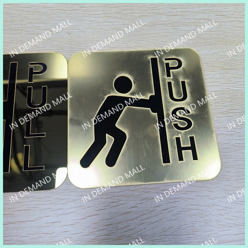 Fast Shipping 14*14CM Acrylic Signage Shop Door Pull Push Sign (Acrylic ...