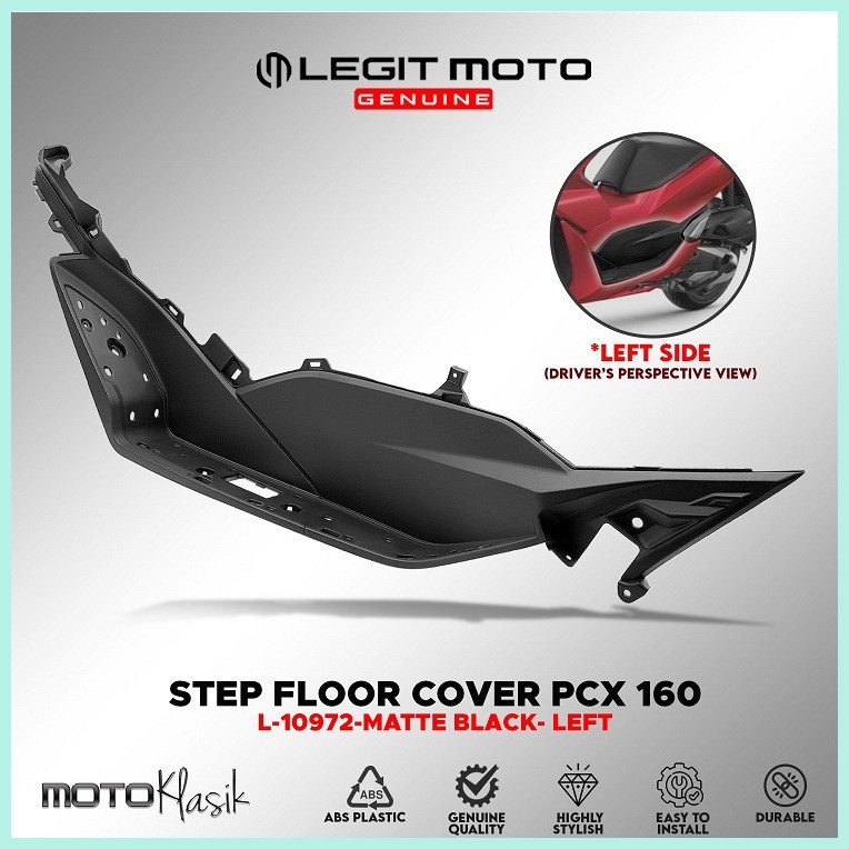 LEGITMOTO GENUINE HONDA PCX 160 STEP FLOOR COVER MATTE BLACK LEFT ...