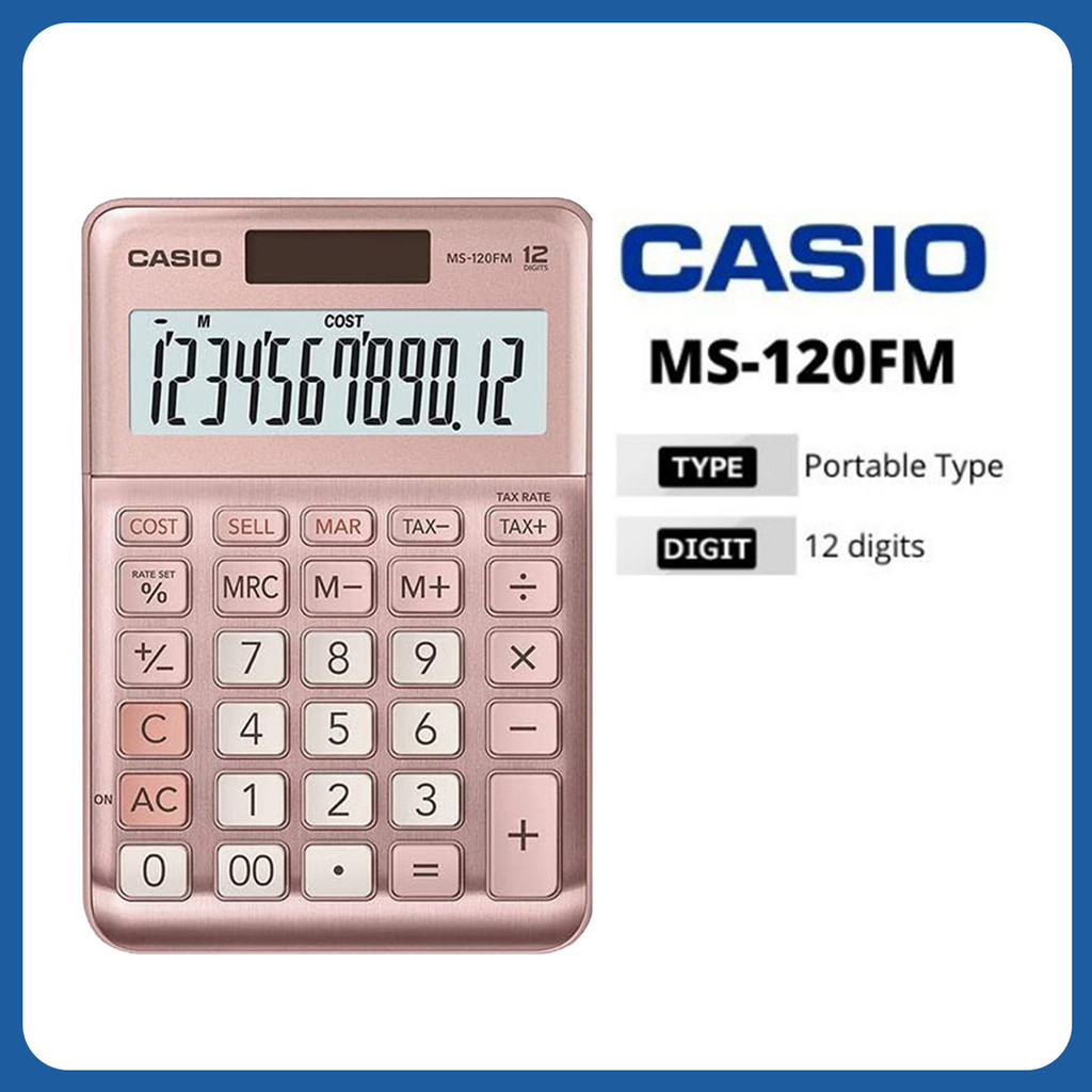 Casio MS-120FM-PK (Pink) | The Standard for Business | OFFICE | Calculators calculator for ...
