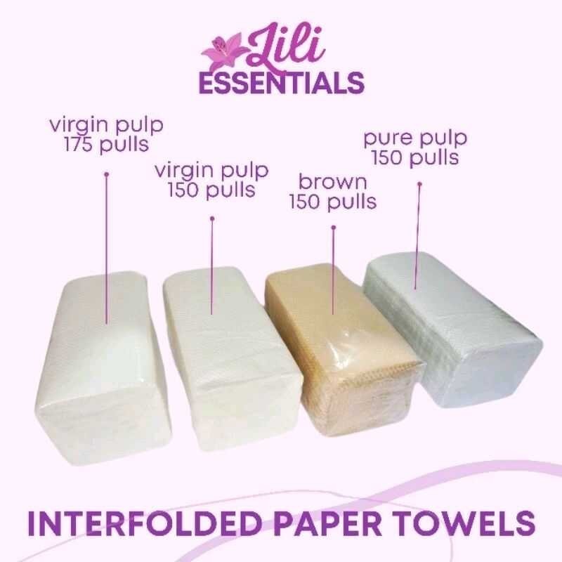 Lili Essentials' Interfolded Paper Tissue. Paket 3 ng Virgin Pure Pulp ...