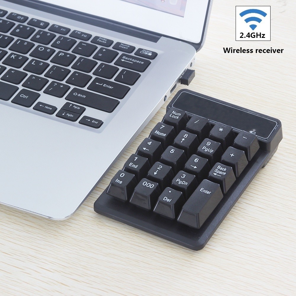 Numpad Keyboard 19 Keys Digital Number Pad Mini 2.4G Wireless USB Wired ...