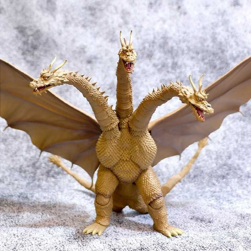 2024 Movie Godzilla Monster King Kidola Movable Model Hand-Made Gold A ...