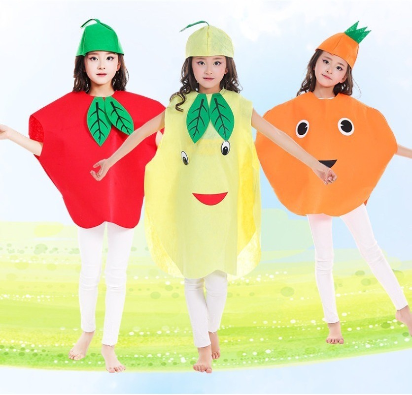 Nutrition Month Costume for Girls Fruit Strawberry Costumes Halloween Cosplay Costume for Kids ...