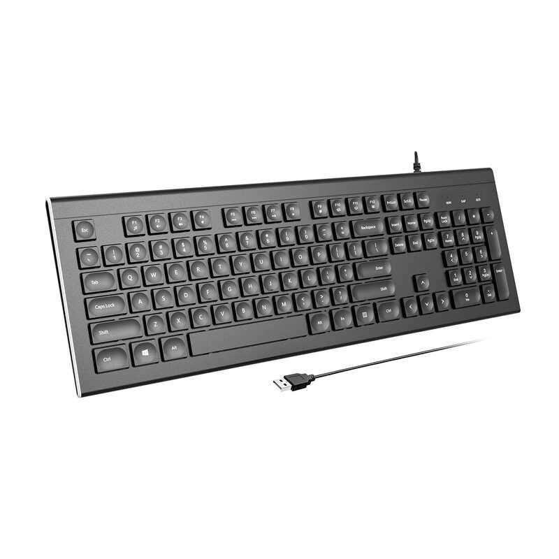 0A Ck801 Silent Wired Keyboard, Ergonomics, Business And Office Silent ...