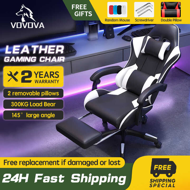 VOVOVA gaming kompyuter malaya maayos taas High Back Swivel na may paa ...