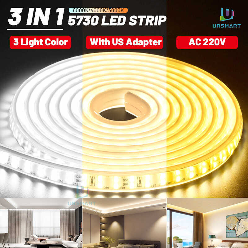 Sa 3 1 Strip LED Para Sa Ceiling 5730 String Light S Waterproof 3M 5M 10M 20M 220V Led Lights ...