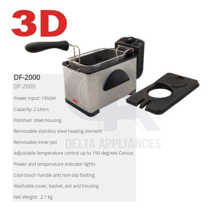 Df-2000 3D Deep Fryer 2L | Shopee Philippines