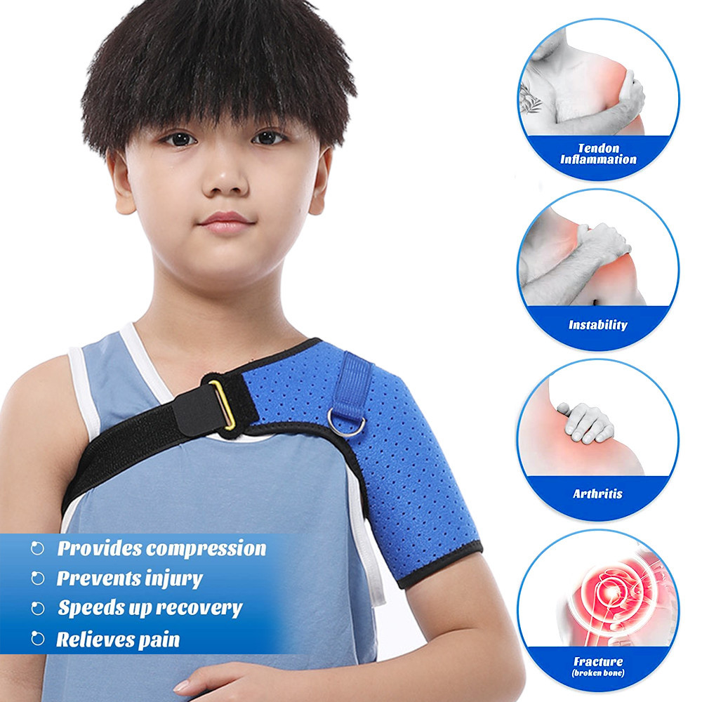 4-12 Years Kids Shoulder Support Brace Shoulder Recovery Sleeve for ...