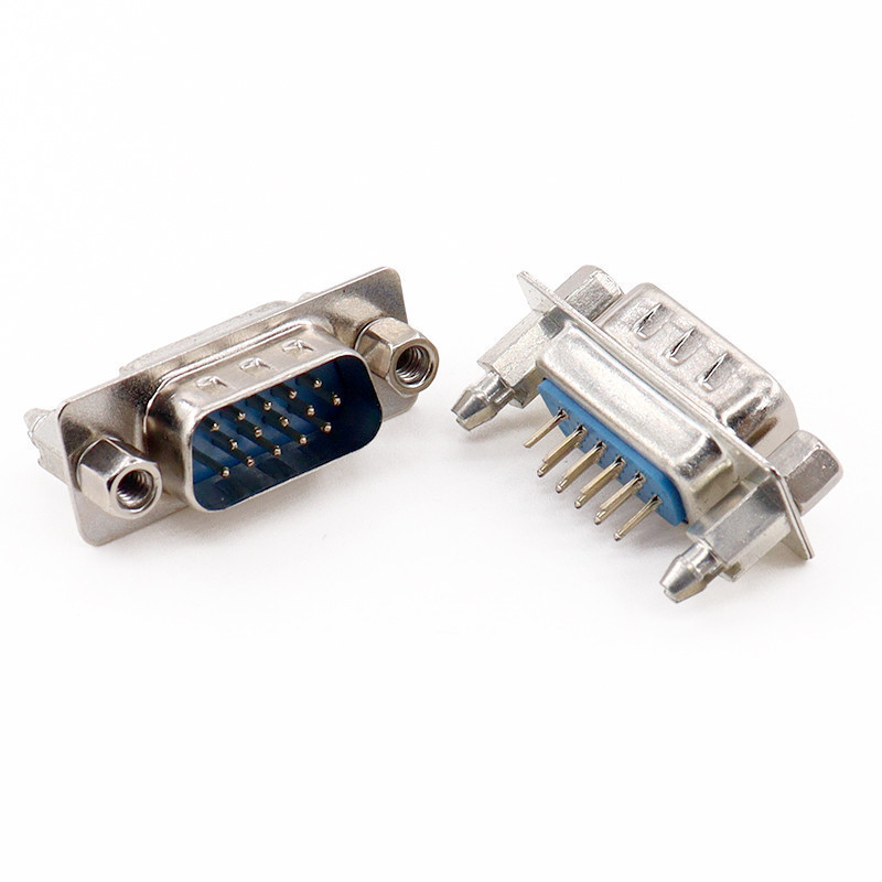 2Pcs DB9 DB15 DB25 DB37 RS232 Connector with Screw Nuts DIP Male Female ...