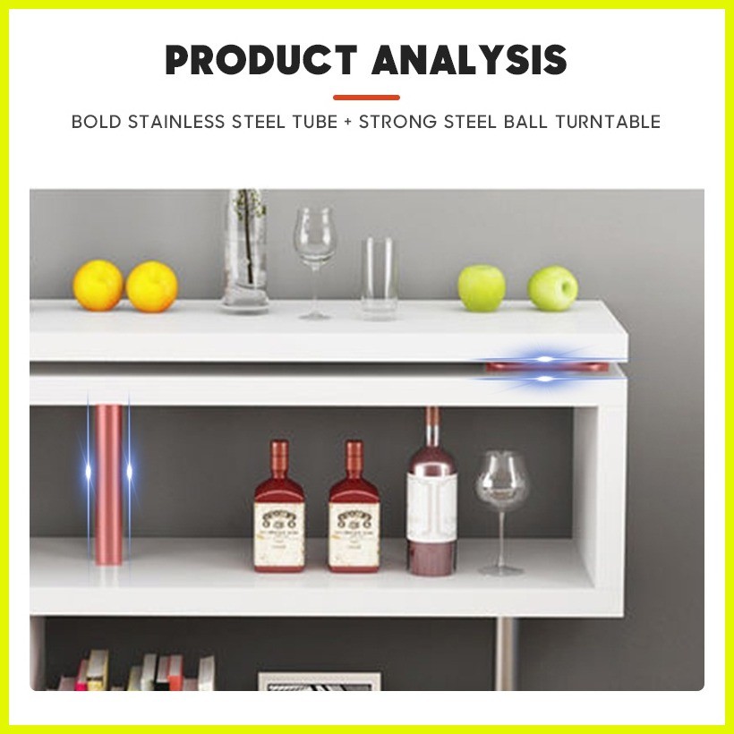 COD Modern MINI Bar table Rotating 360° Swivel Bar counter table Coffee ...