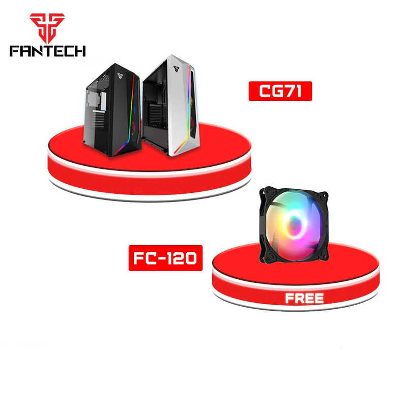Fantech Bundle Pulse CG71 RGB Middle Tower Case Supports ATX, Mini ITX ...