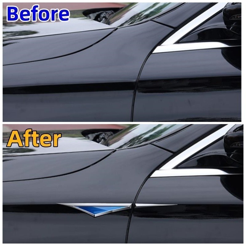 2Pcs Geely Car Body Metal Sticker Side Emblem Non-destructive ...