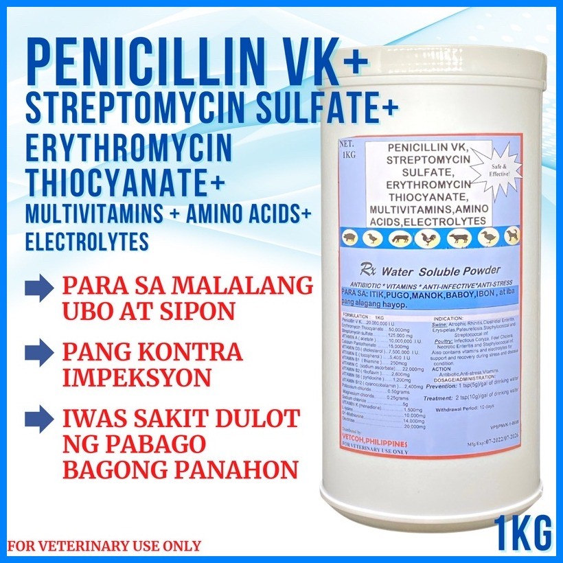 VETCOH PENSTREP + MULTIVITAMINS + ELECTROLYTES 1KG PENVK (Generic of ...