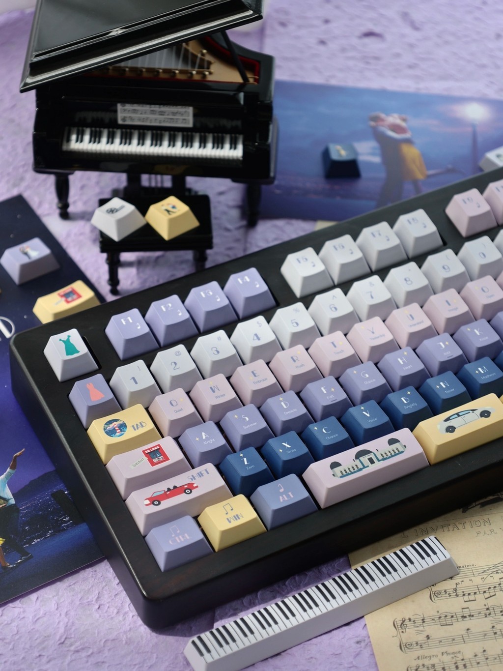 La La Land Keycap Cherry Profile 142 Keys PBT Five-sided Dye ...