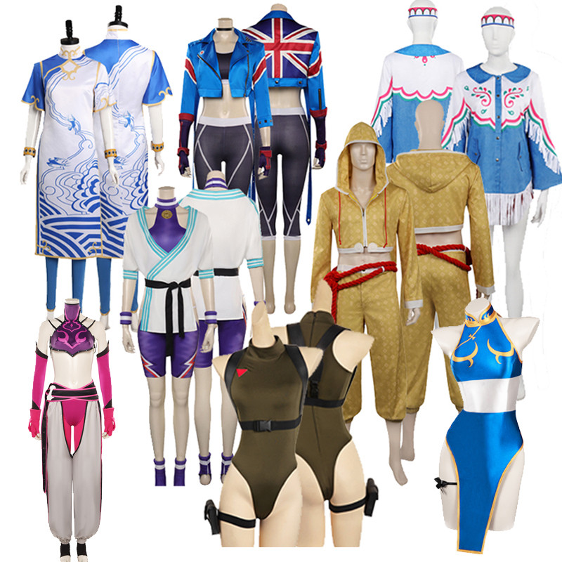 Game Fighter 6 Cammy Jamie Chunli Manon Cosplay Costume Coat Vest Pants ...
