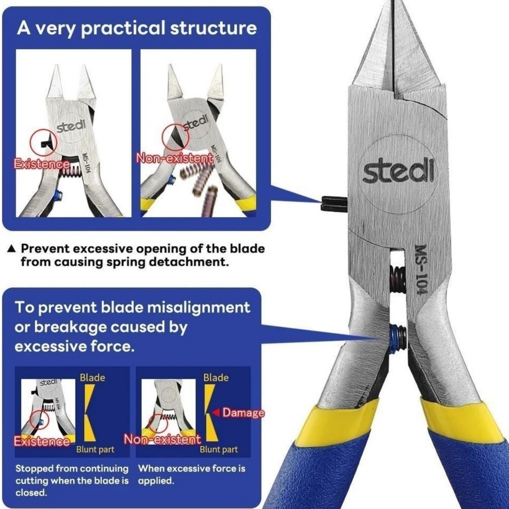 Stedi Single Edge Pliers MS-104 for Gundam Mecha Model Nipper Cut ...