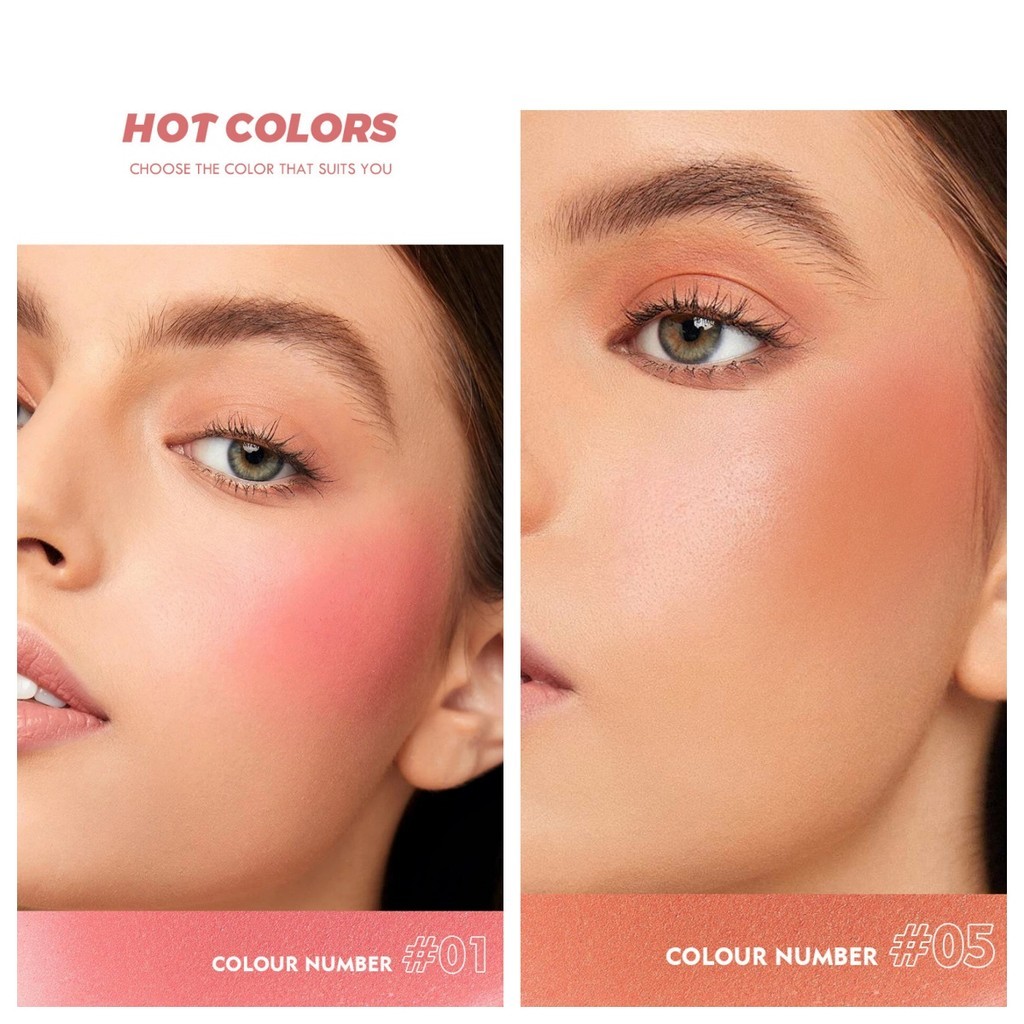 Pudaier soft light blush cream young girl single color palette peach ...