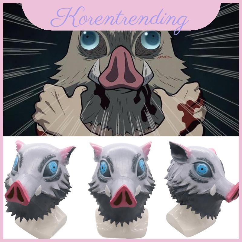 Demon Versatile Slayer Kimetsu No Yaiba Hashibira Inosuke Latex Mask ...