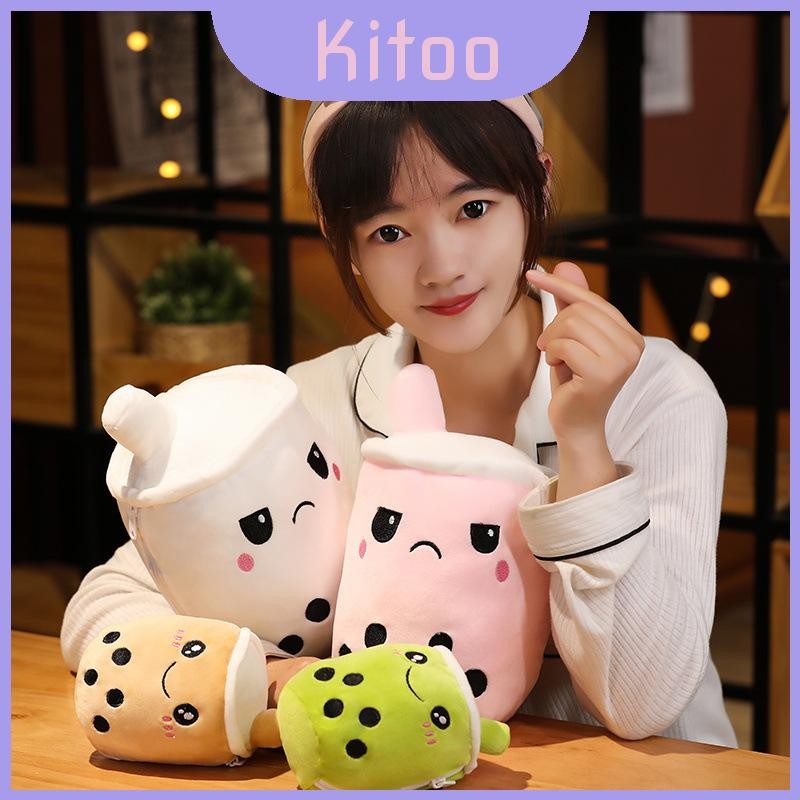 Whimsical Reversible Boba Plushie Doll With Secret Pouch And Soft ...