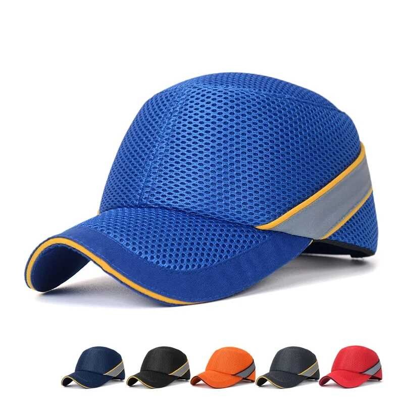 Net Cloth Hi-Viz Anti-Collision Safety Bump Cap Baseball Style Hard Hat ...
