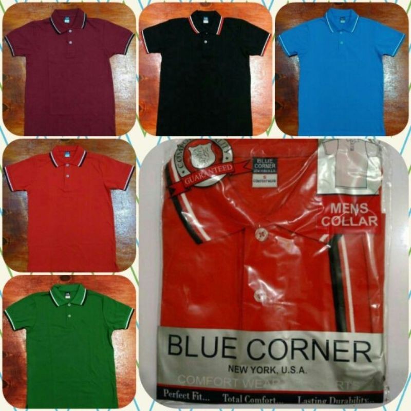 BLUE CORNER POLO SHIRT FOR UNISEX ( with lining ) | Shopee Philippines