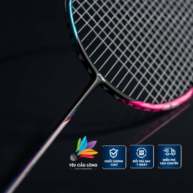 Lining Halbertec 8000 Full Carbon Badminton Racket (Pre-tensioned Power ...