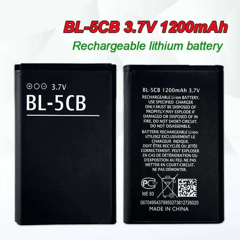 Lithium Bl-5Cb Batteries 1200Mah BL 5Cb Rechargeable Cell For N72 100 ...