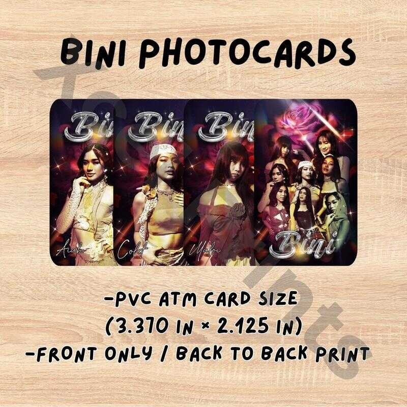 BINI PHOTOCARDS (230Gsm WITH PHOTO Top) | Shopee Philippines