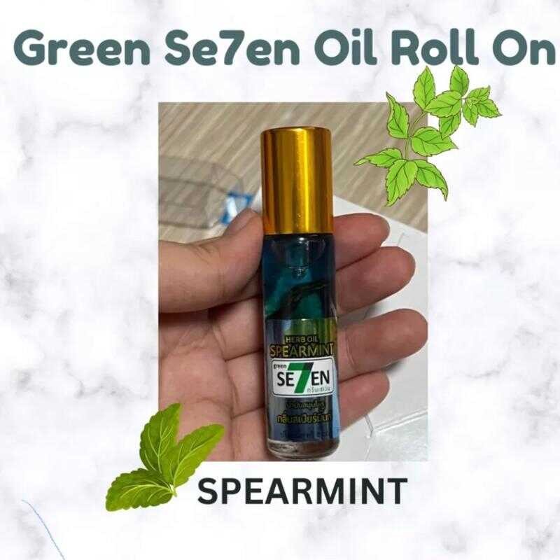 Green Se7en Massage Oil Roller Balm Made In Thailand A2 | Shopee ...